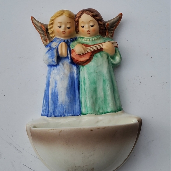 MJ Hummel | Wall Decor | Vintage Mj Hummel Goebel Charming Angel Holy Water Font Wall Decor ...